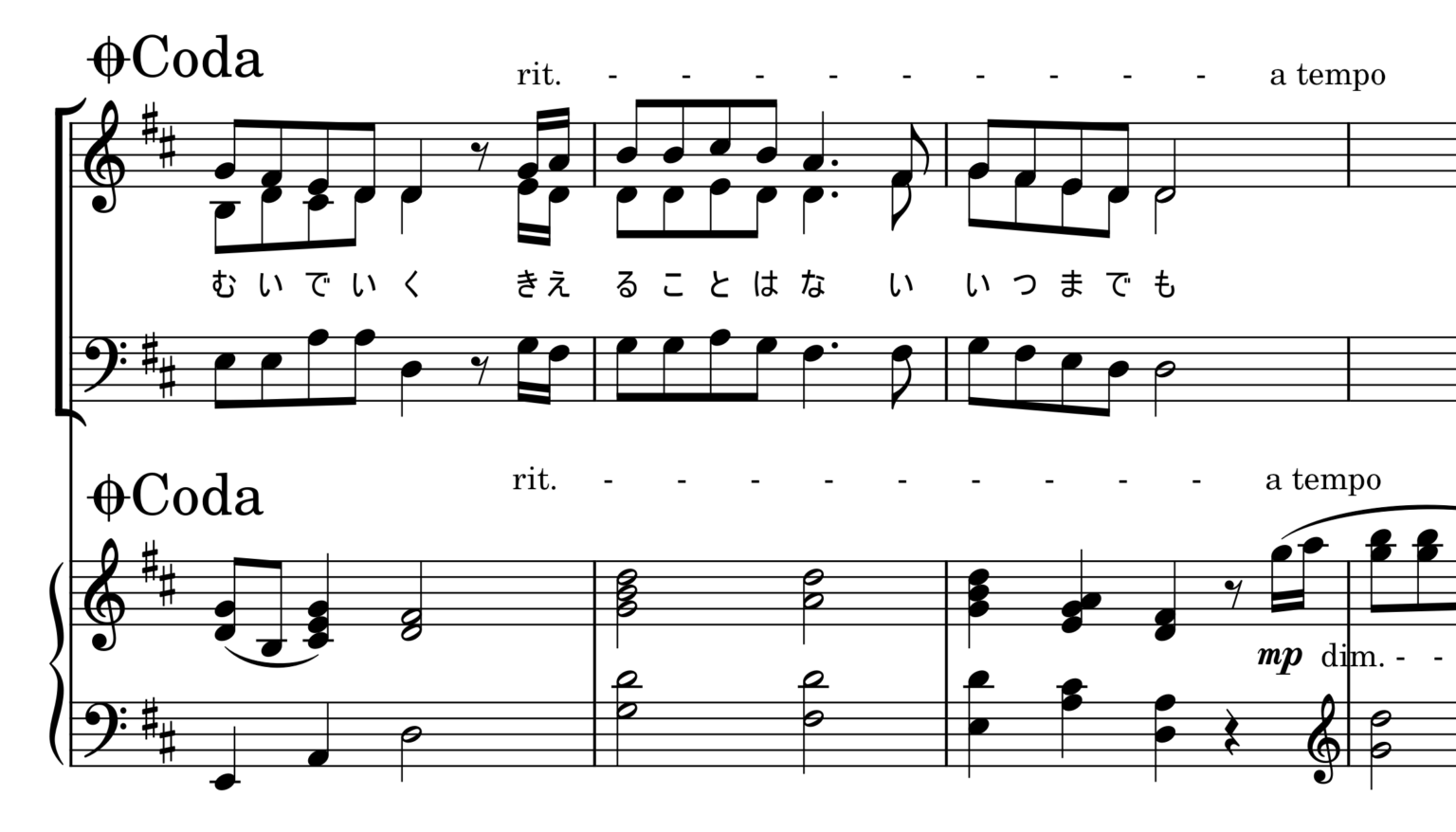 【音楽記号】rit.の読み方と意味｜演奏のコツと解釈を譜例で解説｜えすたの合唱ノート